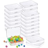 Amazon.com: 6 Pcs Mini Plastic Storage Containers Box with Lid, 4.5x3.4 Inches Clear Rectangle ...