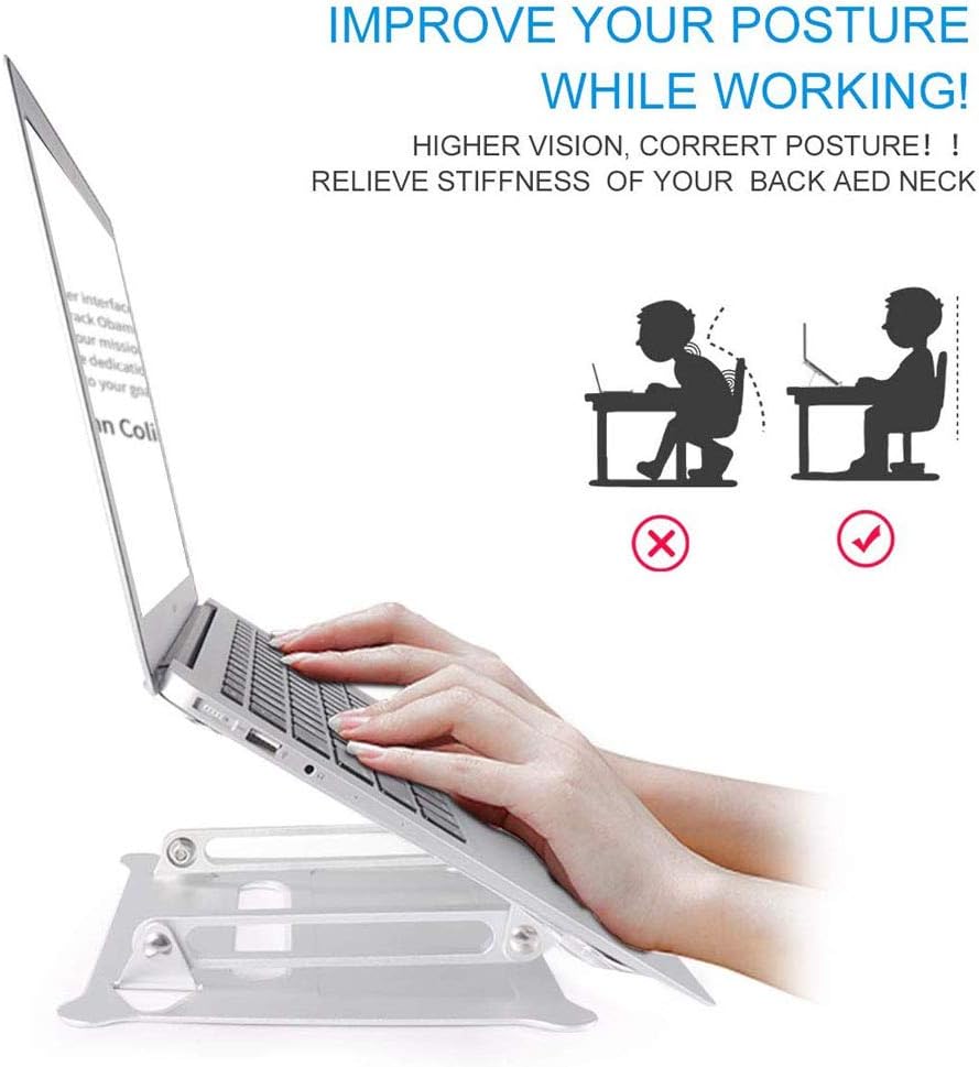 Usoun Laptop Stand, Laptop Holder, Multi-Angle Stand with Heat-Vent ...