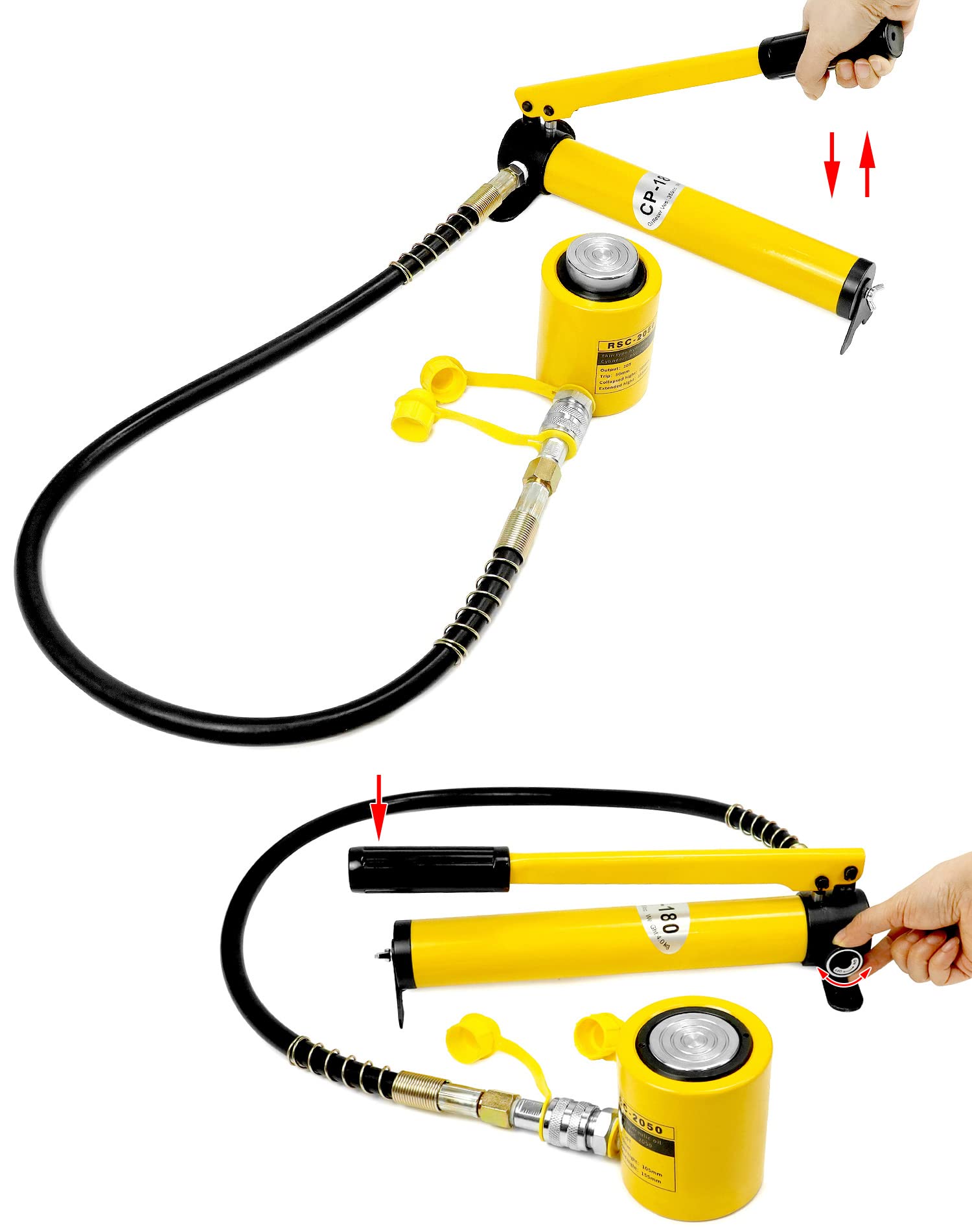 Mua QWORK 20T Mini Hydraulic Cylinder Jack Porta Power Ram 2" Stroke ...