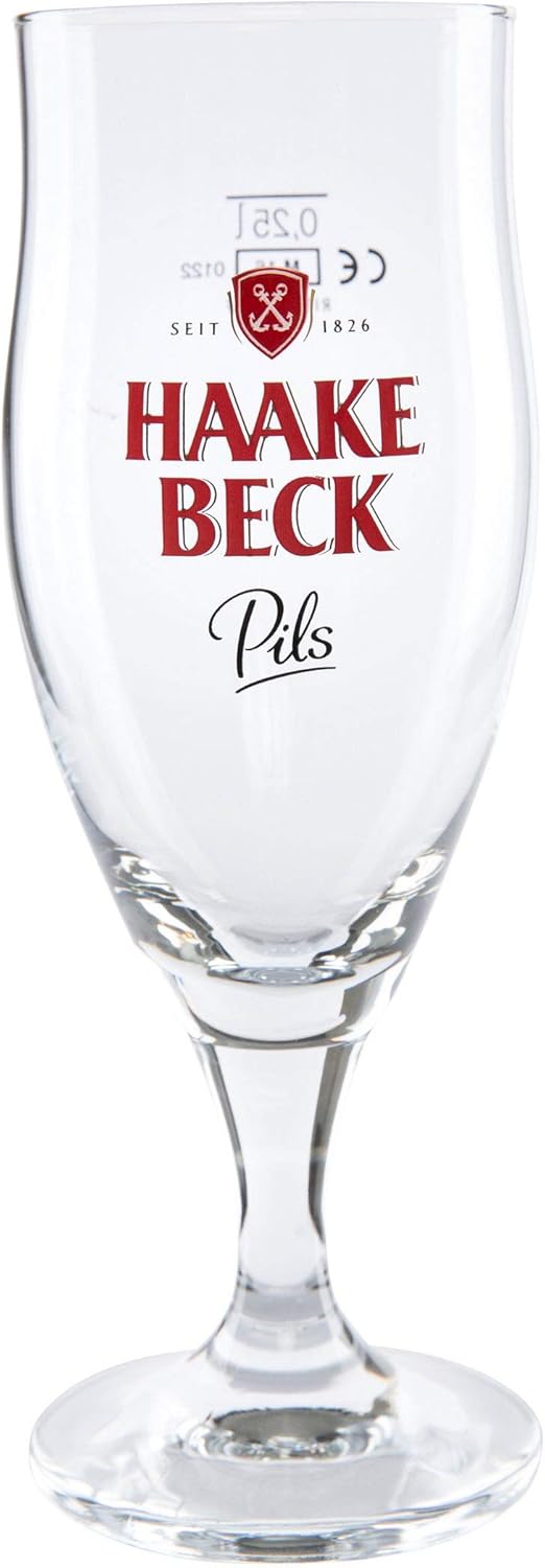 Haake Beck Pils Bier Gläser 6er Set 6 x 0,25 Liter Exclusive Gastro ...