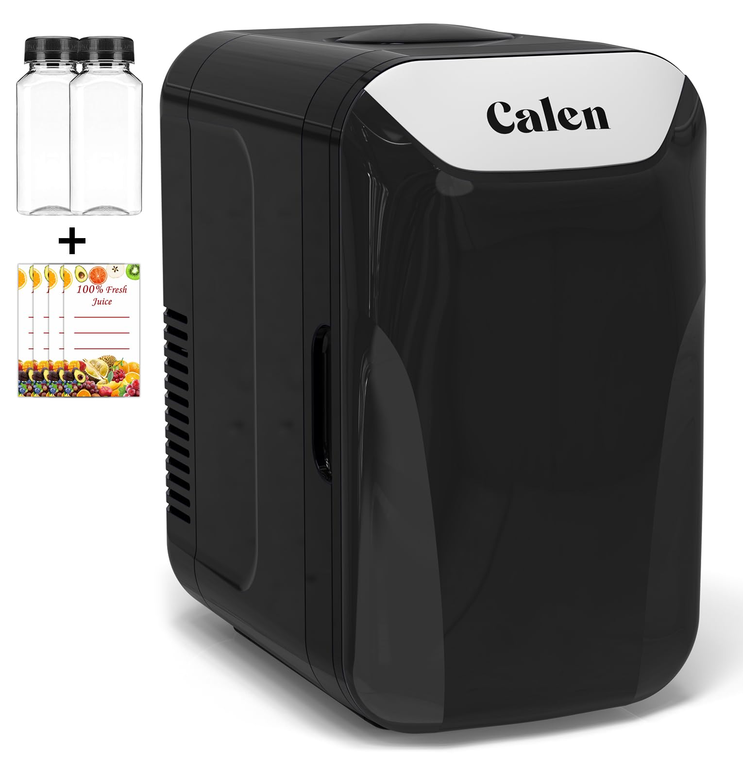 CALEN 8 Can/6 Liter Mini Fridge, Includes 2 Juice Bottles, Portable ...
