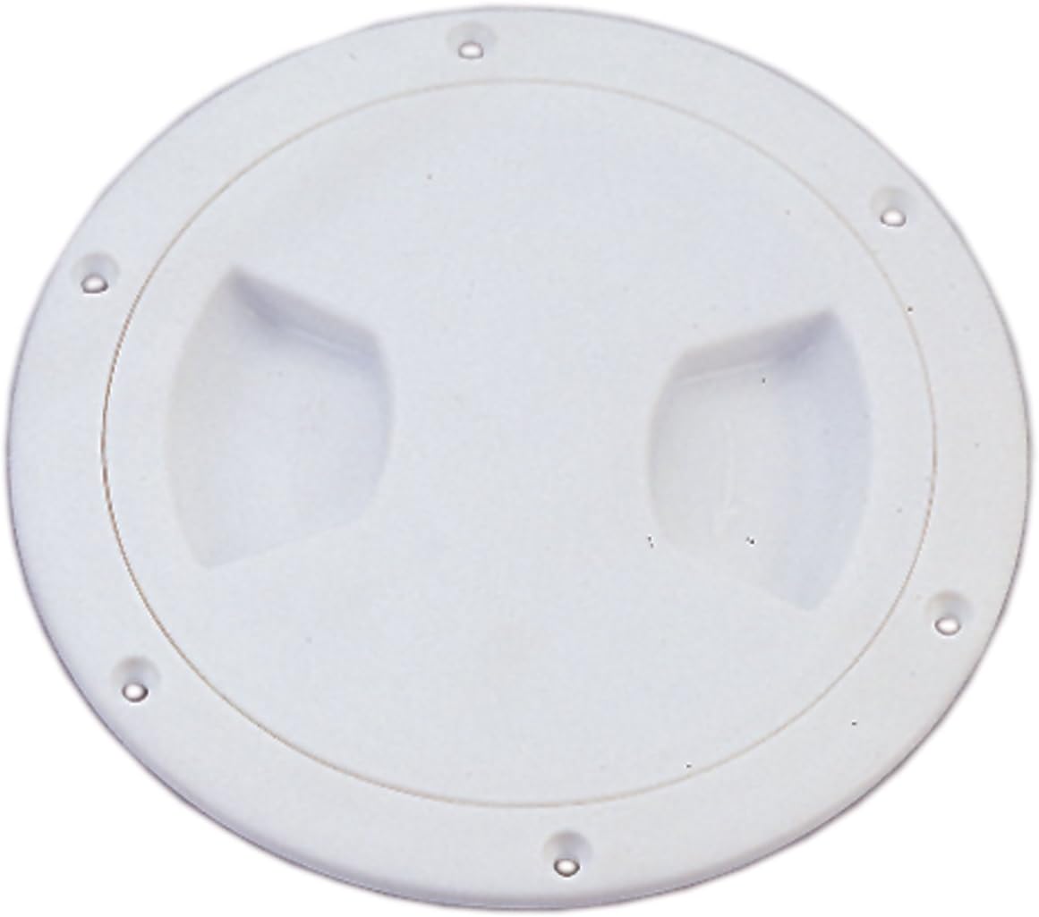 Marine Boat White Plastic Deck Plate 5" D Waterproof Inspection Bayonet ...