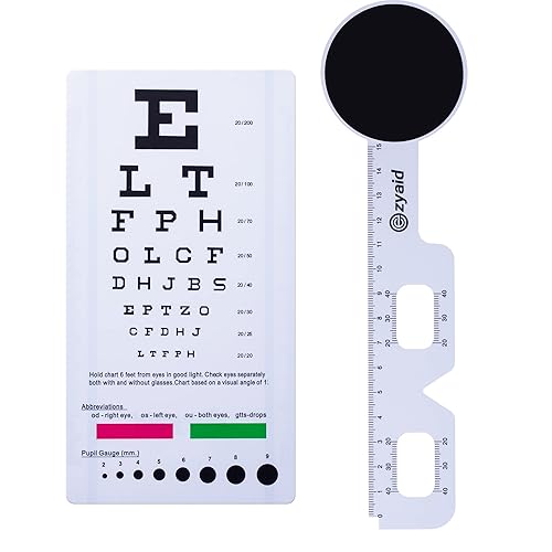 Ezyaid Eye Exam Kit for Visual Acuity, Snellen Eye Chart with Eye ...