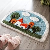 Amazon.com: OLizee Absorbent Half Round Bath Mat Bath Area Rug Bathroom ...