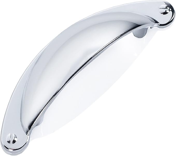 Southern Hills Polished Chrome Drawer Pulls (Pack of 5), Cup Pulls, 2.5 ...