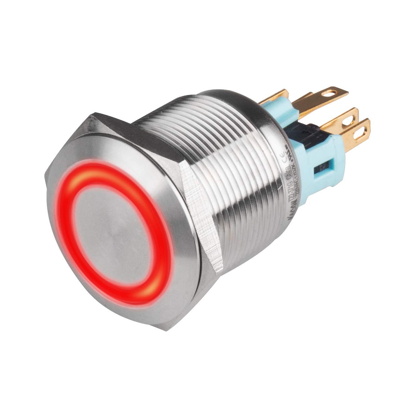 Amazon.com: T22-372RA2, 22mm Metal Body Push Button, 110/220VAC, LED ...