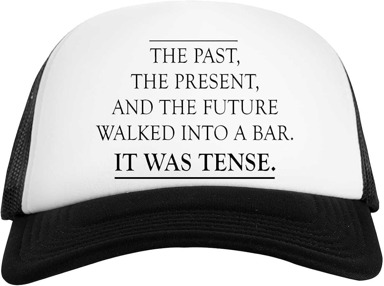 The Past Present And Future Walked Into A Bar It Was Tense Wei Schwarz Unisex Baseball Cap the-past-present-and-future-walked-into-a-bar-it-was-tense-wei-schwarz-unisex-baseball-cap