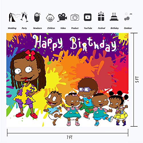 Buy Rugrats Backdrop African American 7x5 Rugrats Baby Shower ...