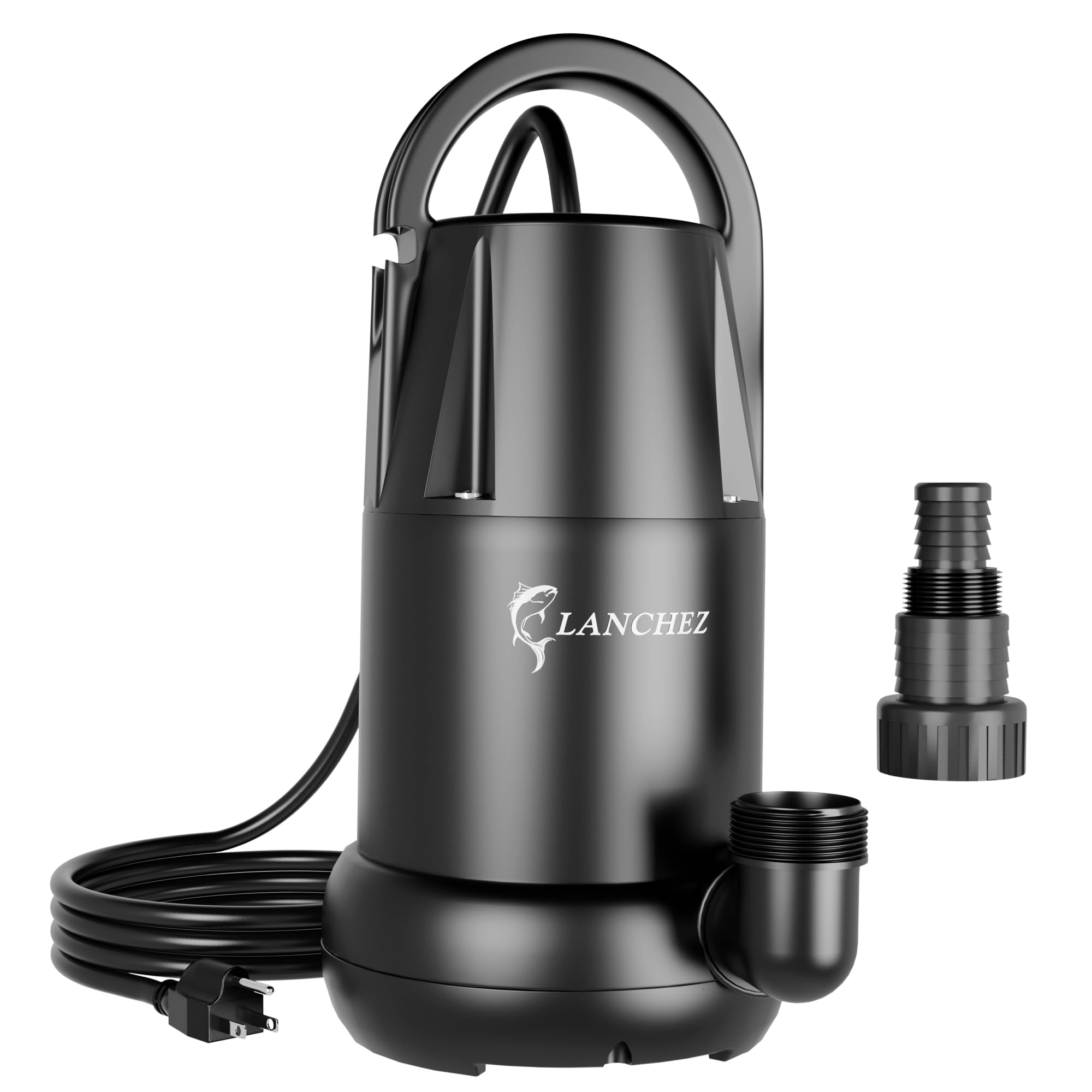 Lanchez 3/4 HP Portable Submersible Water Sump Pump Remove Water Level ...