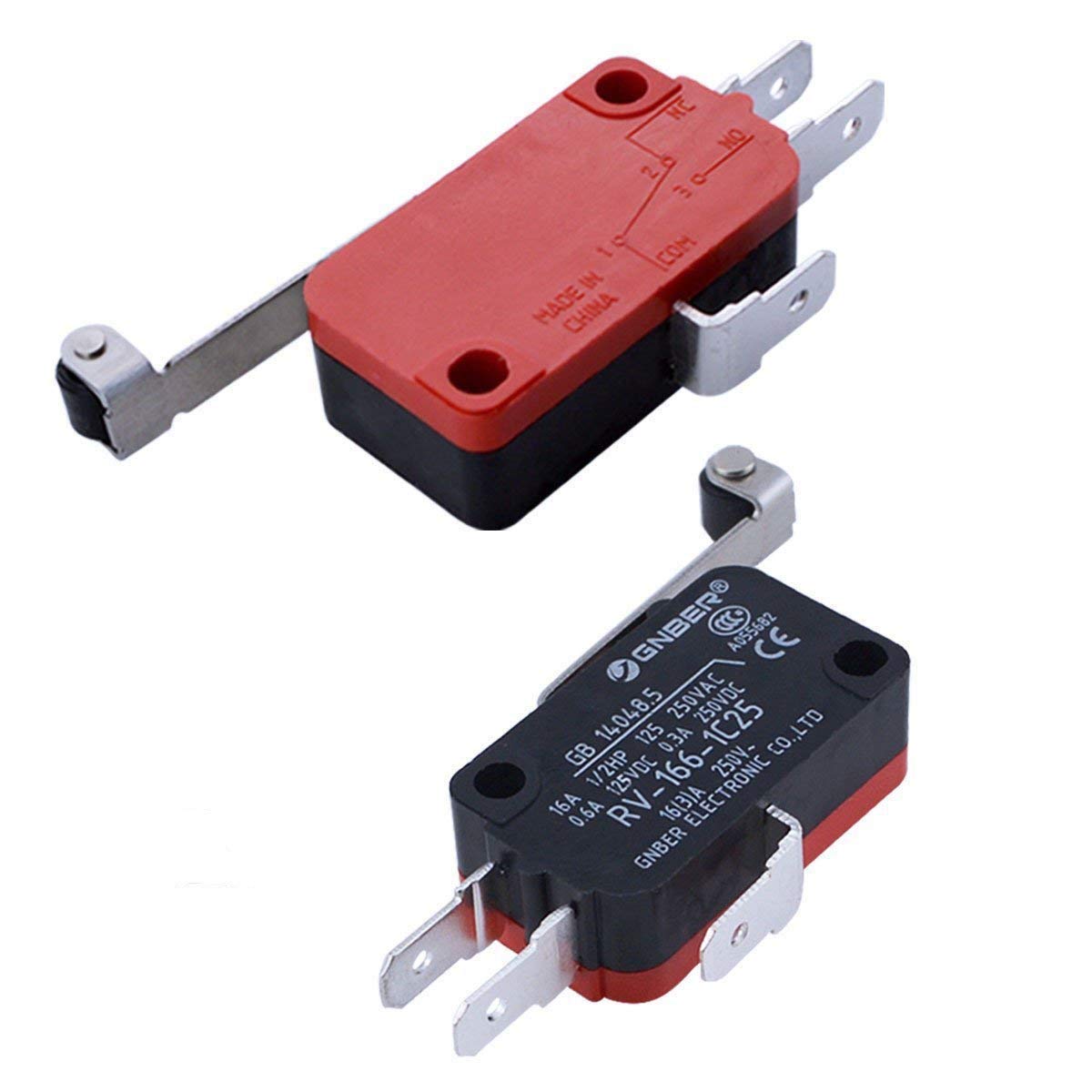 Micro Limit Switch Long Hinge Roller Lever Arm SPDT Snap Action LOT ...