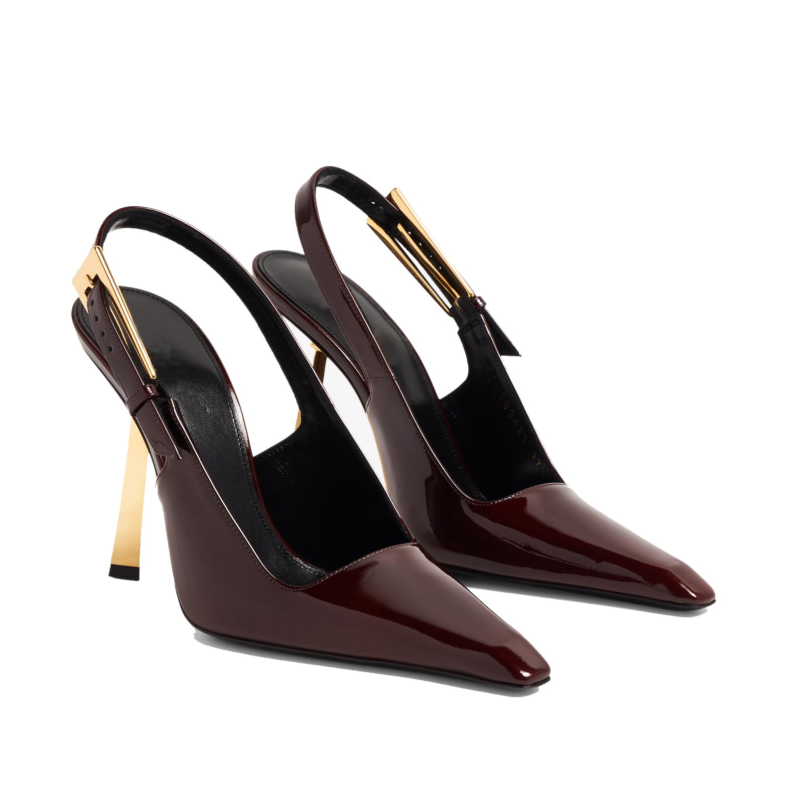 THESHY Women's Slingback Stiletto High Heels Square Toe Metal Buckle ...