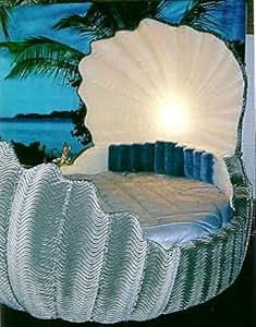 Amazon.com: Luxury Design Escapes Sea Shell Round Bed with Led Lights King Size Adult (Jr. Bed ...