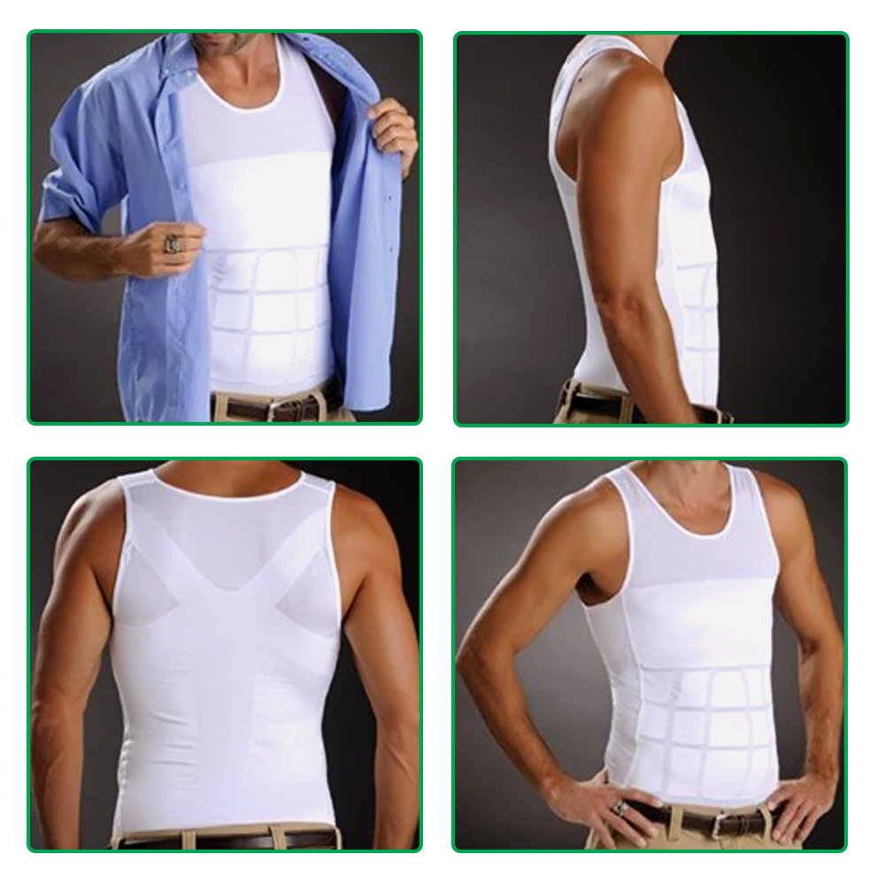 MCNICK Men's Compression Shirt Undershirt Slimming Man Bra - Buy Online ...