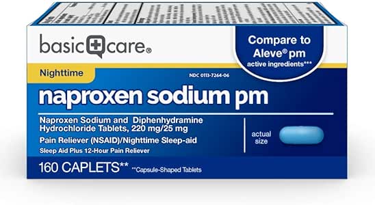 Amazon.com: Amazon Basic Care Naproxen Sodium PM, 220 mg ...