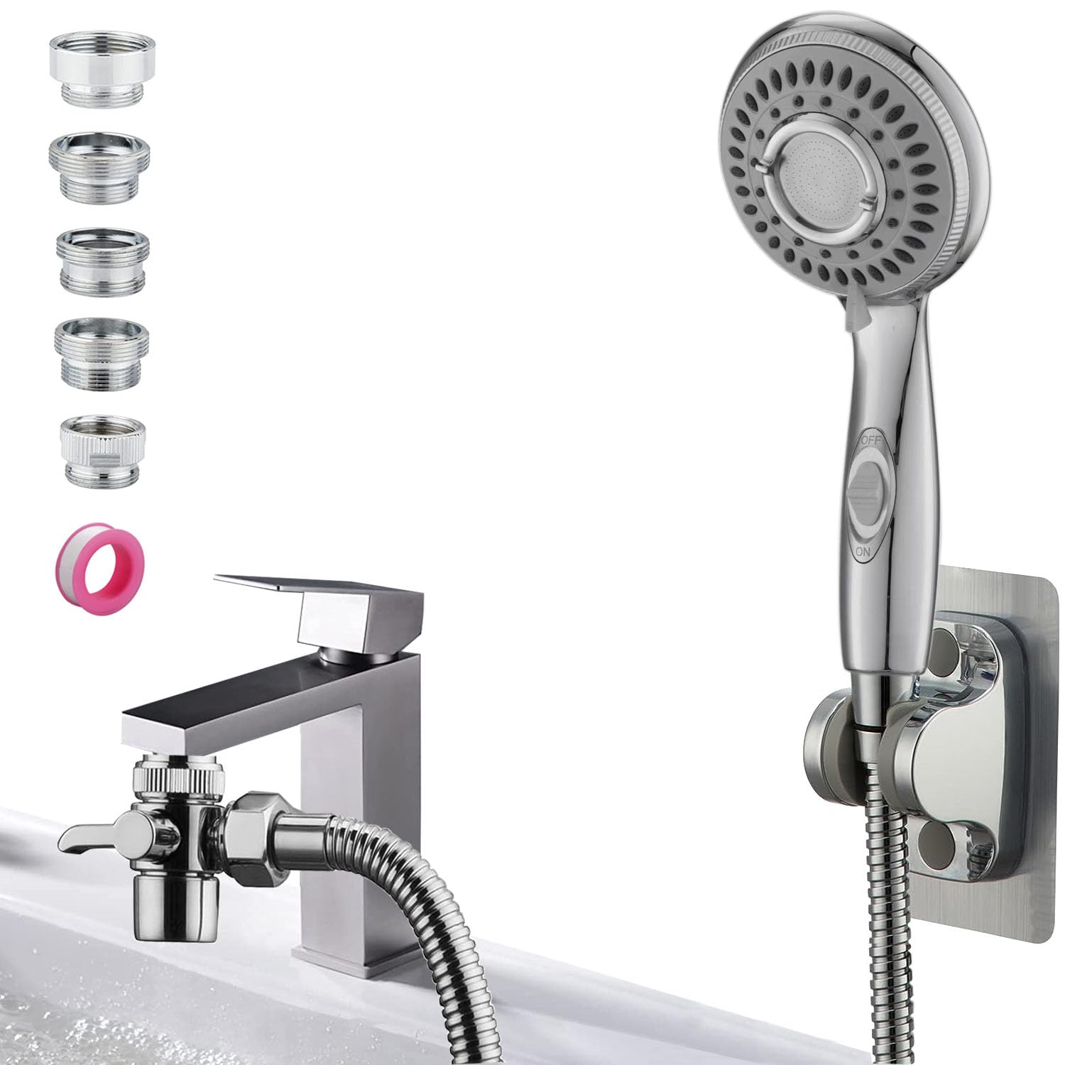 AWXYG Faucet Shower Head Sink Sprayer Attachment,ON/OFF 79" Faucet ...