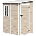 Amazon.com : Outdoor Storage Shed 5x4 FT, Resin Outside Sheds Storage with Floor, Window ...