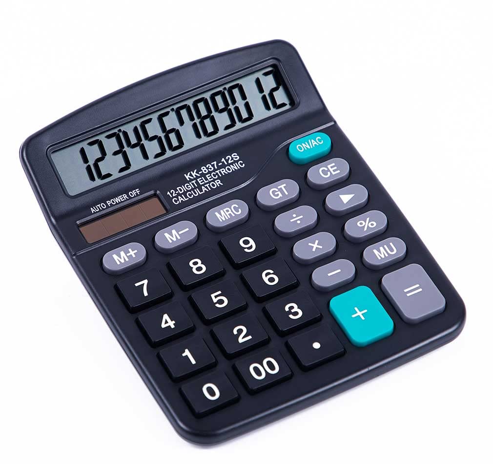 Mua Calculators, KK-837-12S Standard Function Desktop Calculator, 12 ...