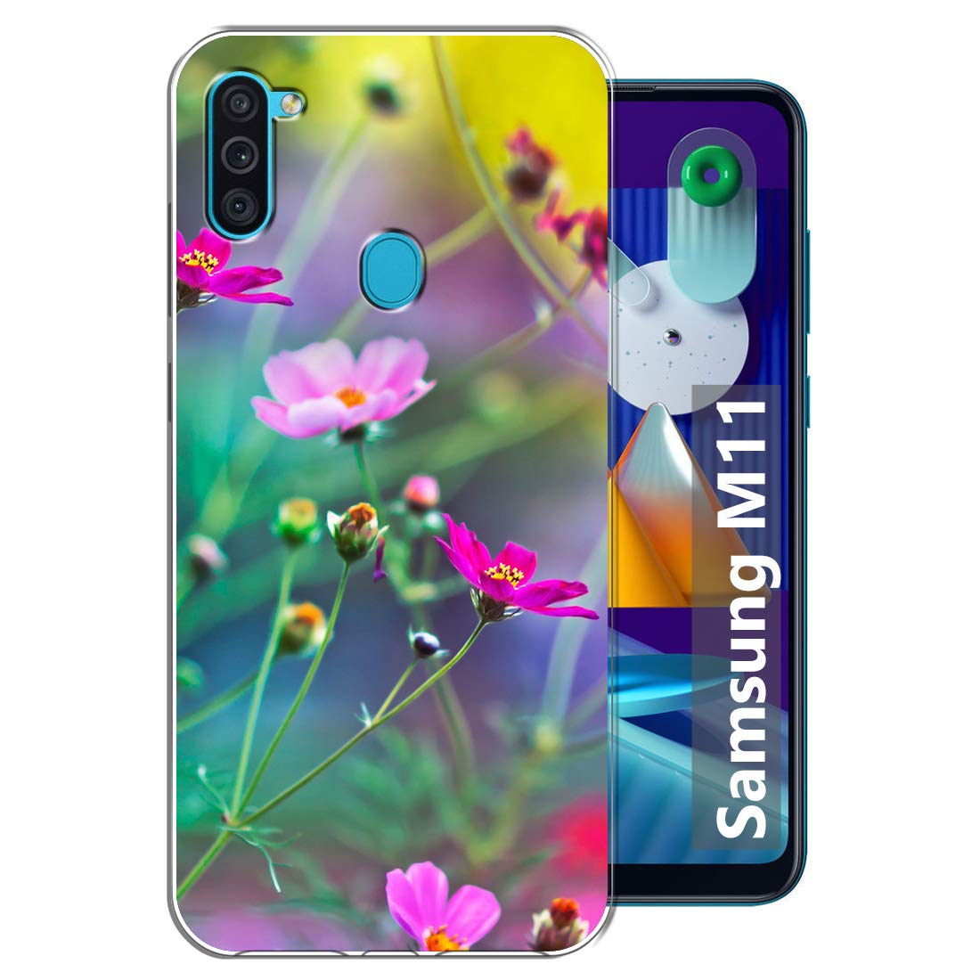 Fashionury Colorful Flowers Silicone Designer Printed Back Case Cover ...