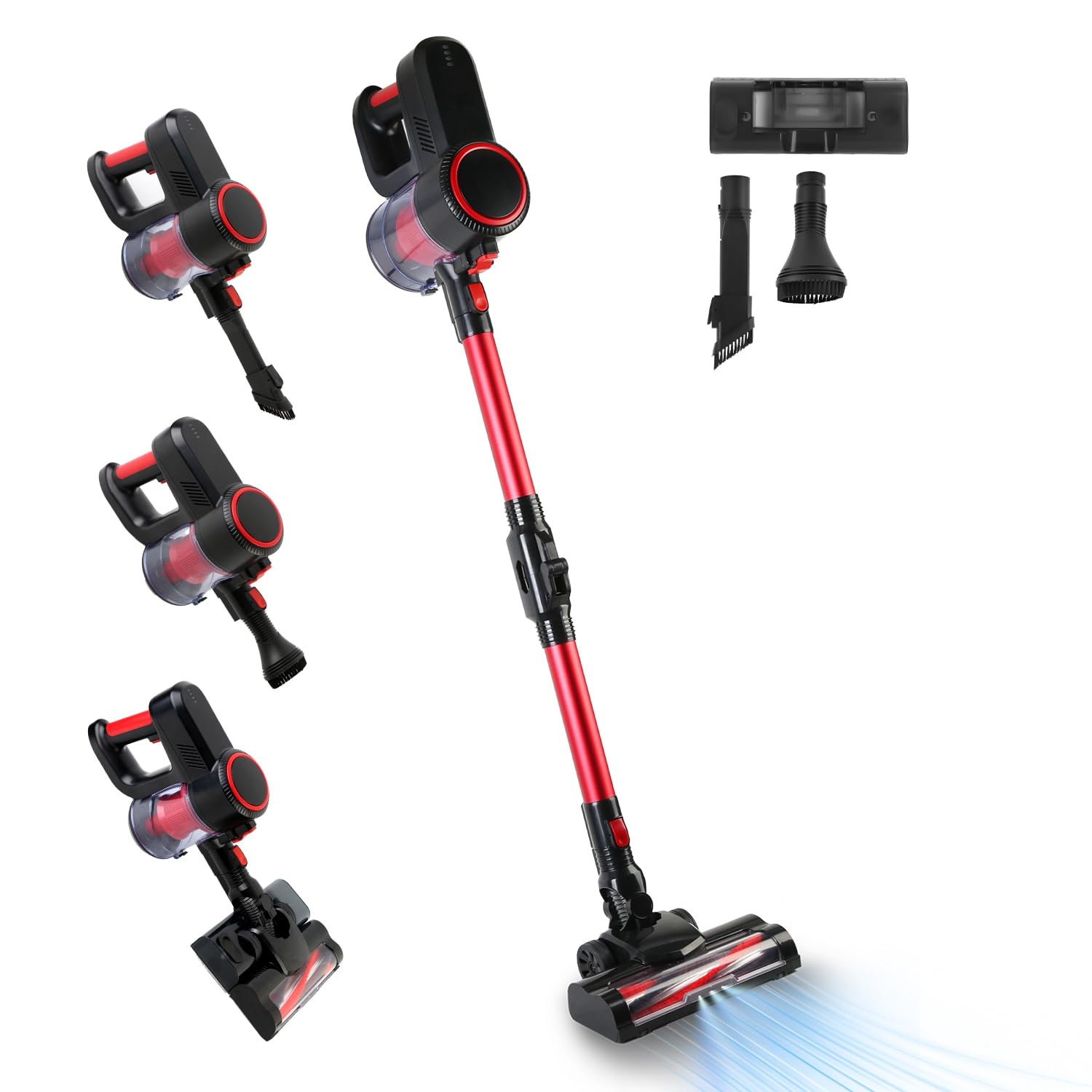 Cordless Vacuum Cleaner, Lightweight Handheld Stick Vacuum with 12000Pa ...