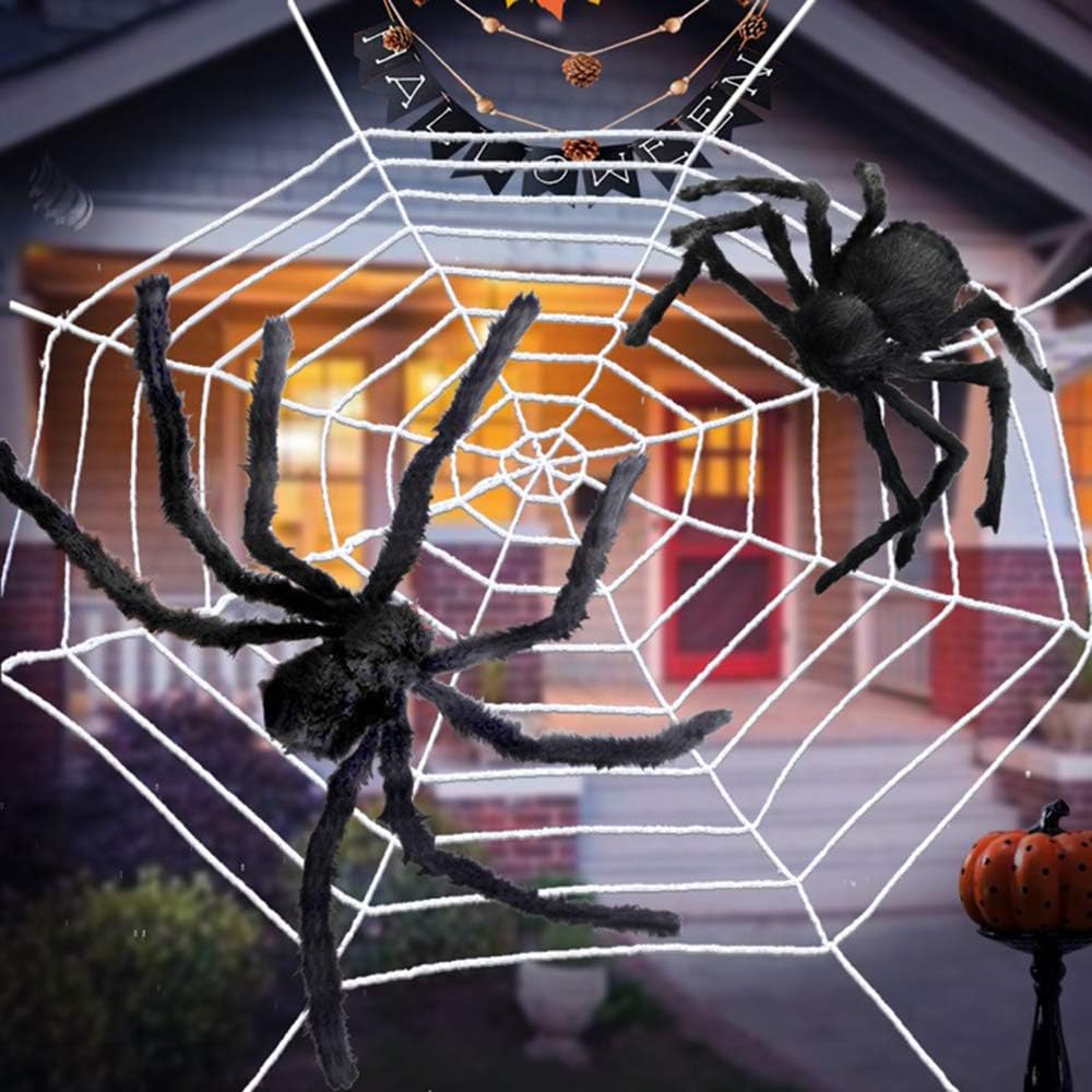 Amazon.com: Atonofun Halloween Decorations, 11.8ft Giant Round Spider ...