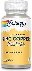Amazon.com: Solaray Zinc Copper Amino Acid Chelates, Healthy Cellular ...