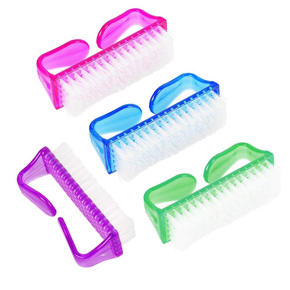 Amazon.com : Chuya 4Pcs Handle Grip Nail Brush Fingernail Cleaner ...