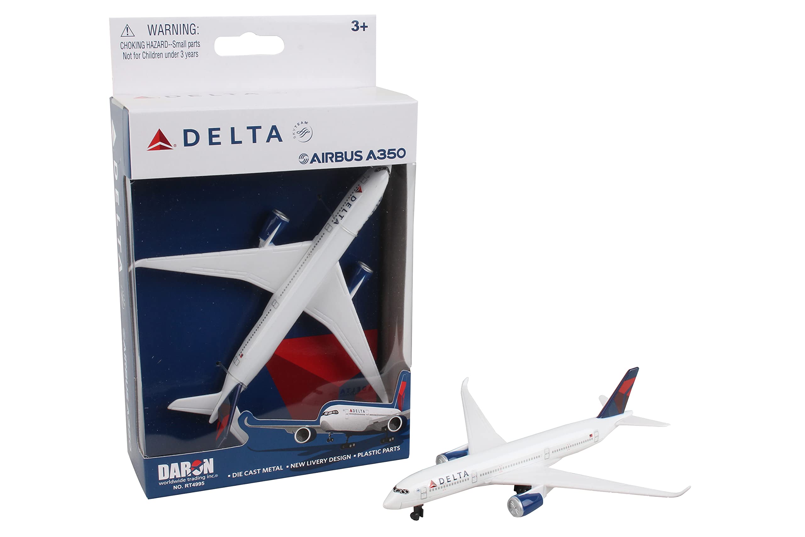 Daron Toy Airplane – Delta Air Lines Airbus A350 – Die-Cast Metal Model ...