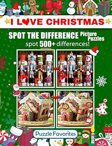 Spot the Difference "I Love Christmas" Picture Puzzles: Activity Book ...