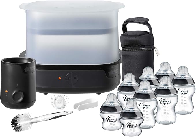 TOMMEE TIPPEE Essentials Starter Kit with Steriliser, Baby Feeding ...