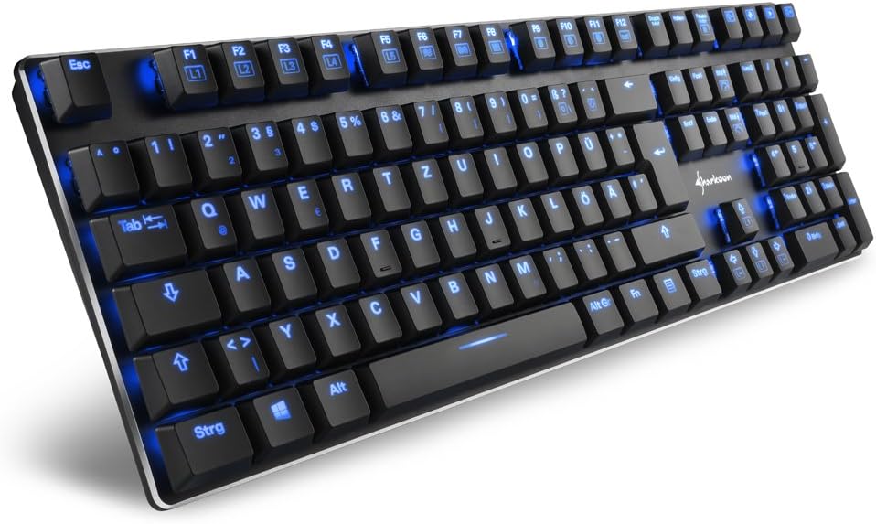Sharkoon PureWriter USB QWERTZ Alemán Negro - Teclado (Alámbrico, USB ...