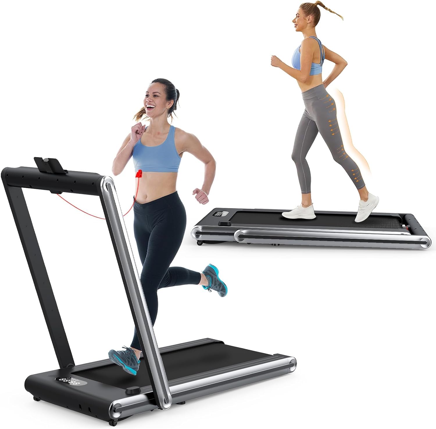 Treadmill Under Desk Walking Pad,2 in 1 Folding Treadmill for Home ...