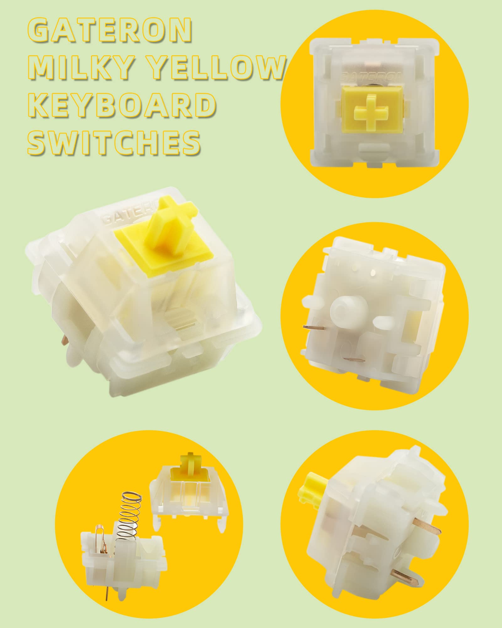 Mua Gateron Milky Yellow Switches for Mechanical Gaming Keyboard Pre ...