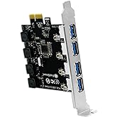 Amazon.com: PCI-E to USB 3.0 7-Port(2X USB-C - 5X Type-A) Expansion Card,PCI Express USB Add in ...