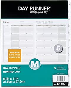 Amazon.com : Day Runner 2014 Monthly Tabbed Planner Refill, 8.5 x 11 ...
