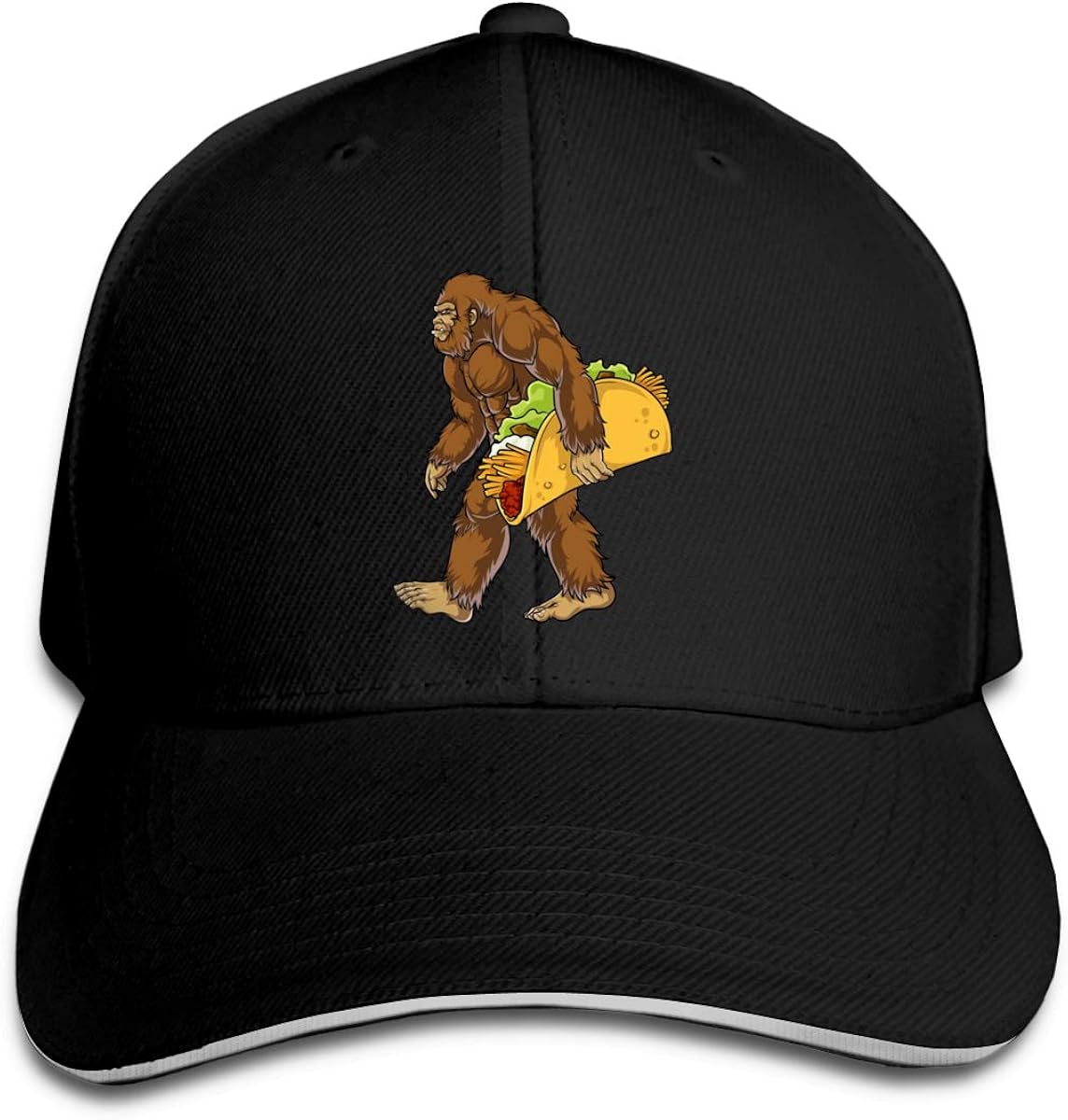 Bigfoot Sasquatch with Taco Baseball Caps, Adjustable Sandwich, Jeans ...