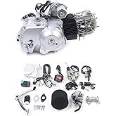 Amazon.com: 125cc Go Kart Engine 4-Stroke Motor 3 Speed Electric Start Semi-Auto Motor Engine w ...