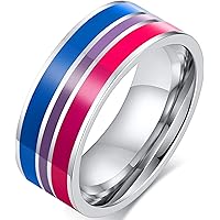 Rainbow Heart Ring LGBT Pride Ring - Rainbow Heart Stainless Steel ...
