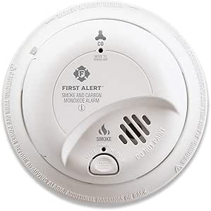 First Alert BRK SC-9120B Hardwired Smoke and Carbon Monoxide Alarm with ...