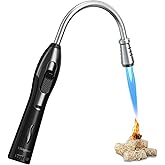 Amazon.com: Butane Lighter Long Torch Lighter Refillable Jet Lighter ...