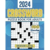 2024 Medium Crossword Puzzle Books For Adults - 100 Puzzles: Fun and ...