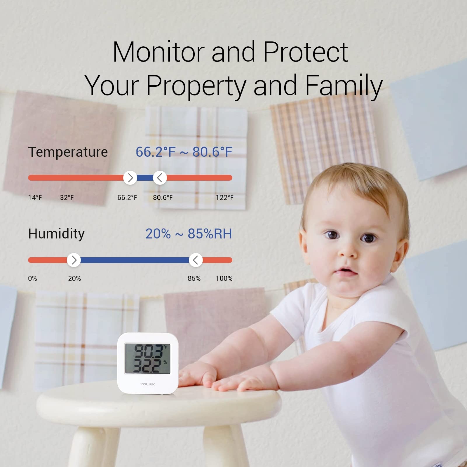 YoLink Smart Wireless Temperature & Humidity Sensor, Wide Temp Range For Freezer, Fridge, Green ...