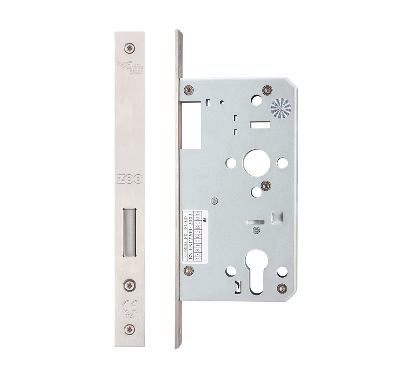 Zoo ZDL7260ESC Mortice Escape Lock Door Case Body 60mm Backset Satin ...