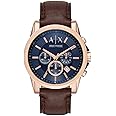 Amazon.com: Armani Exchange Men's AX2508 Brown Leather Watch : Clothing ...