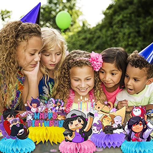 Aphmau Birthday Party Decorations, 7Pcs Aphmau Gaming Cat Theme Party ...