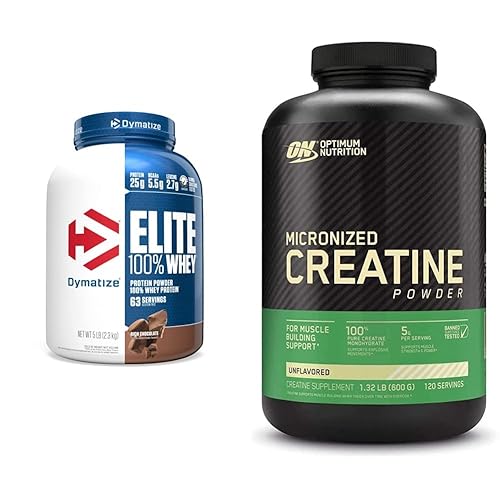 Dymatize Protein Powder, Rich Chocolate, 80 Ounce & Optimum Nutrition ...