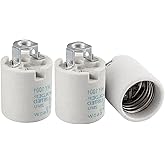 Keyless Porcelain Socket with Hickey,TWDRTDD Medium Base E26 Keyless ...