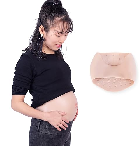 YEEFAIRY Full Silicone Fake Pregnant Belly Soft Realistic False ...