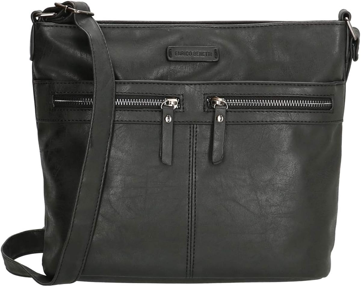 Enrico Benetti 66373 Single Handle Faux Leather Shoulderbag (Black ...