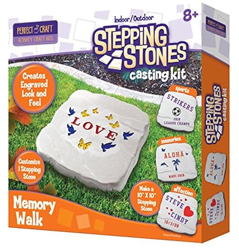 Perfect craft Customizable Stepping Stone Cast & Paint Kit with Perfect ...