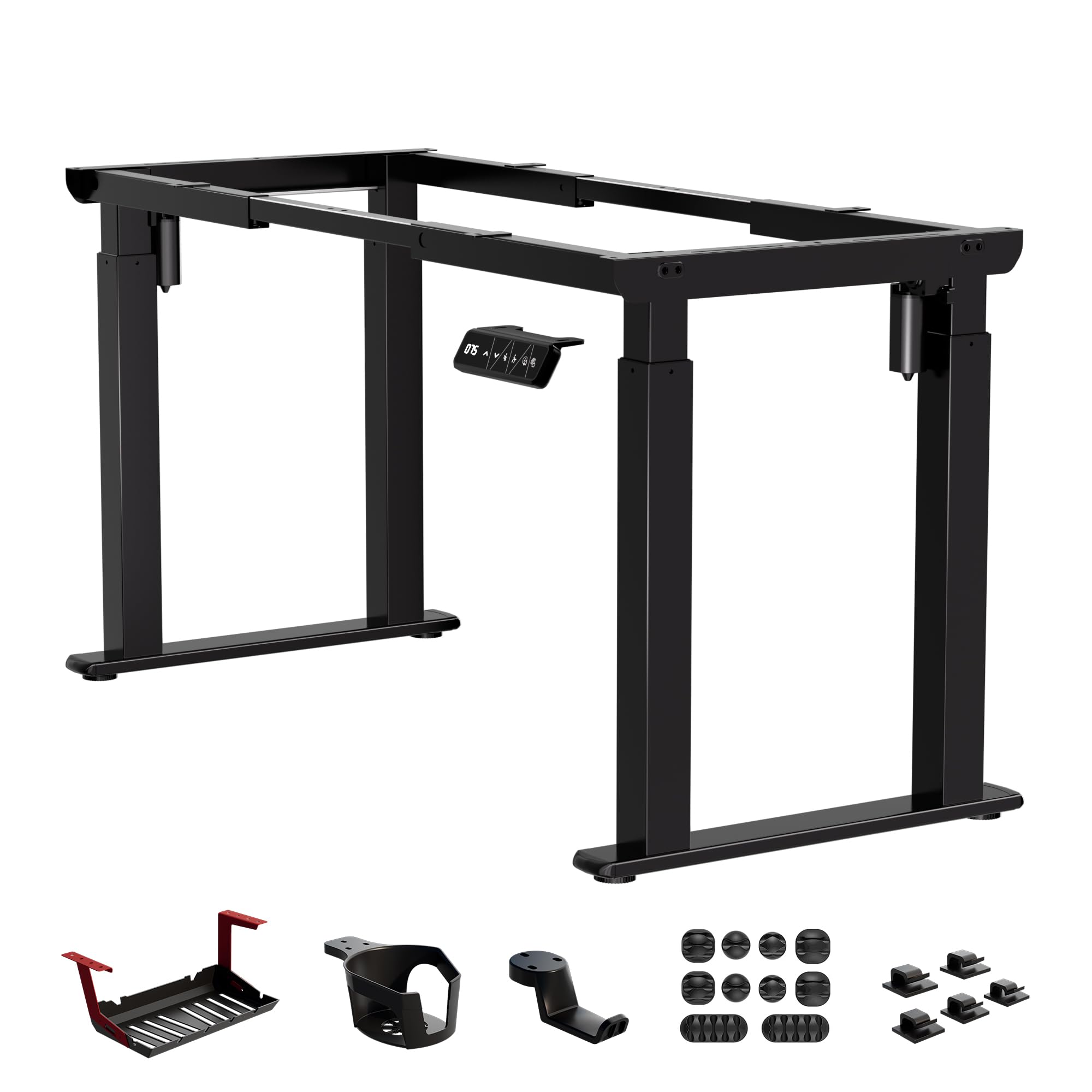4-Leg Standing Desk Frame Dual Motor, Electric Adjustable Legs ...